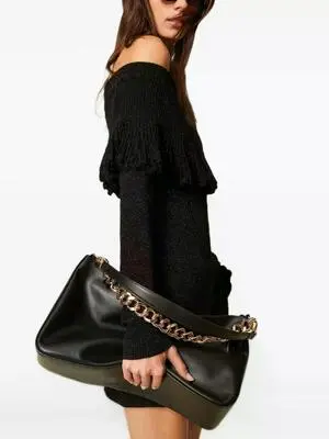 TWINSET Chain-embellished Shoulder Bag - Black