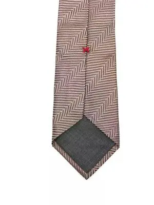 Brunello Cucinelli Herringbone Silk Neck Tie