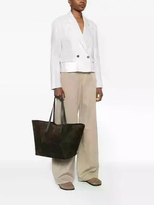 Brunello Cucinelli Suede Tote Bag - Brown