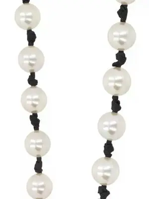 MAISON MICHEL Pearl Embellished Hat Strap