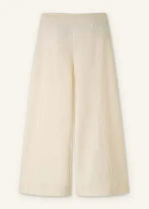 ME+EM Textured Ponte Crop Wide-leg Trousers