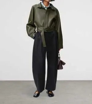 Loewe Lambskin Cropped Trench Coat