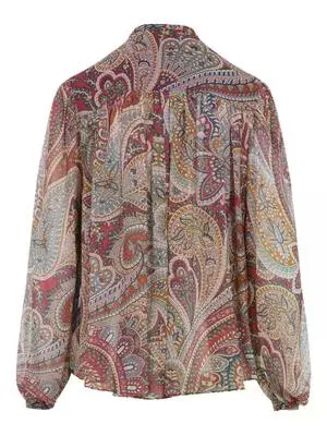 Etro Paisley Print High-neck Blouse