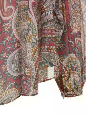 Etro Paisley Print High-neck Blouse