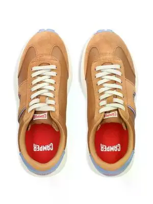 Camper Pelotas Leather And Suede Panelled Lace-up Sneakers - Brown