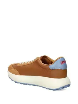 Camper Pelotas Leather And Suede Panelled Lace-up Sneakers - Brown