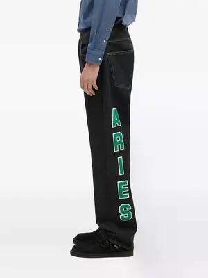 Aries Embroidered-logo Jeans