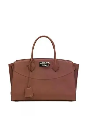 FERRAGAMO Large Studio Soft Tote Bag - Brown