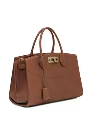 FERRAGAMO Large Studio Soft Tote Bag - Brown