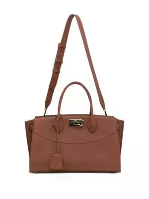 FERRAGAMO Large Studio Soft Tote Bag - Brown