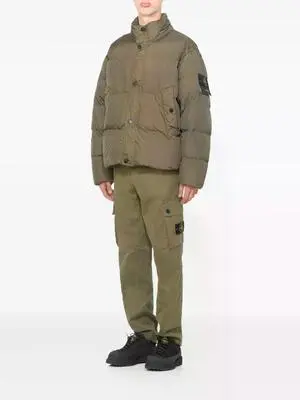 Stone Island Logo-patch Puffer Jacket - Green