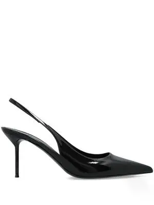 Paris Texas 70mm Lidia Slingback Pointed-toe Pumps - Black