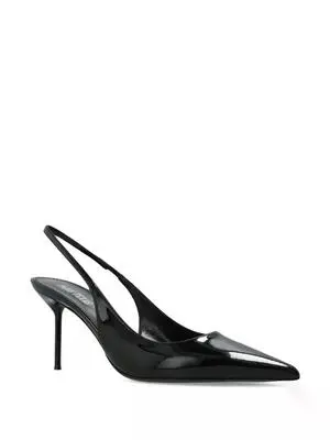 Paris Texas 70mm Lidia Slingback Pointed-toe Pumps - Black