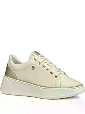 Geox Sunnetty Lace-up Platform Sneakers With Metallic Heel Detail