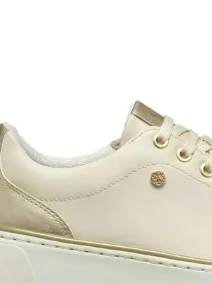 Geox Sunnetty Lace-up Platform Sneakers With Metallic Heel Detail