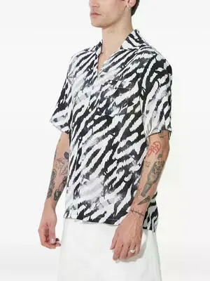 Aries Zebra-print Short-sleeve Shirt