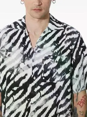 Aries Zebra-print Short-sleeve Shirt