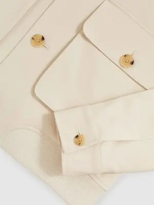 REISS Cotton-blend Button-through Jacket