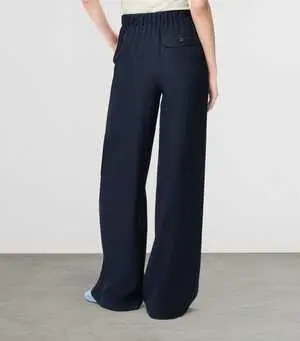 Loewe Silk Anagram Wide-leg Trousers
