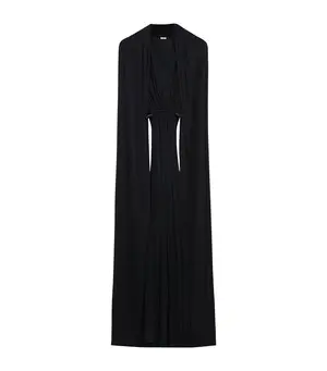 Loewe Silk Flamenco Maxi Dress - Black