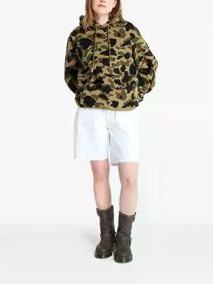 A BATHING APE Camouflage-jacquard Hoodie - Green