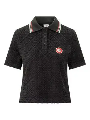 Casablanca Monogram Jacquard Polo Shirt