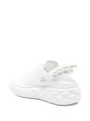 JIMMY CHOO 50mm Pearl-embellished Platform Sneakers