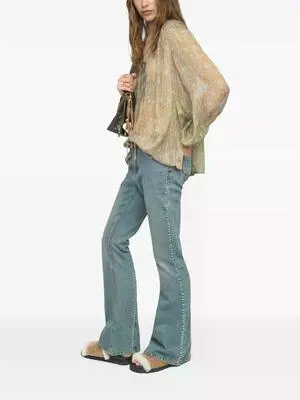 Zadig&Voltaire Tamela Lace-up Blouse - Brown