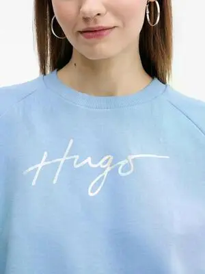 Hugo Logo-print Cropped Sweatshirt