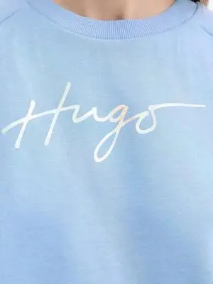 Hugo Logo-print Cropped Sweatshirt