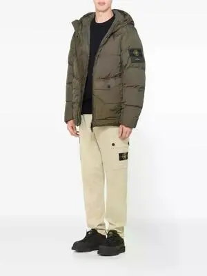 Stone Island Hooded Padded Jacket - Green
