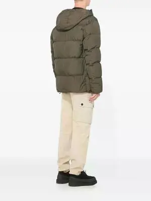 Stone Island Hooded Padded Jacket - Green