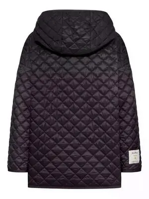 Max Mara Quilted Hooded Jacket - Black