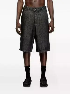 DIESEL® Utility Pocket Denim Shorts - Black