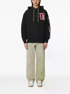 Aries Embroidered Skeleton-print Hoodie