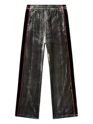 DIESEL® Side-stripe Velour Trousers - Grey