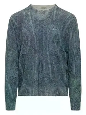 Etro Paisley Crew-neck Sweater - Blue