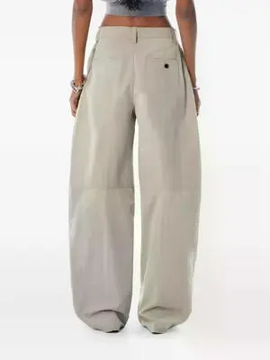 Alexander Wang Pleated Chain-detail Trousers - Neutrals
