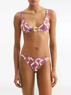 ERES Must Geometric-print Bikini Top - Purple