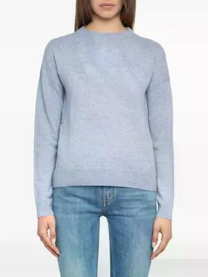 Zadig&Voltaire Cashmere Sweater With Heart Patches - Blue