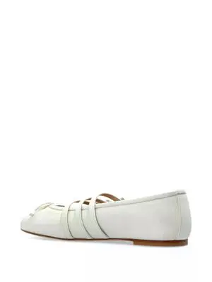 STUART WEITZMAN Celeste Buckle-embellished Ballet Flats