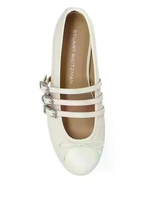 STUART WEITZMAN Celeste Buckle-embellished Ballet Flats