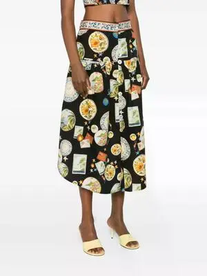 Farm Rio Printed Skirt - Black