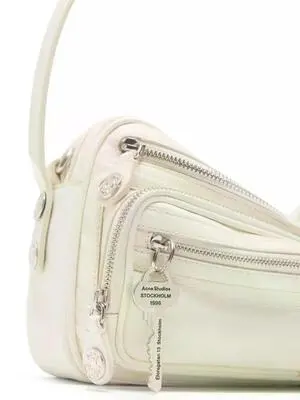 Acne Studios Triple-zip Leather Shoulder Bag - White