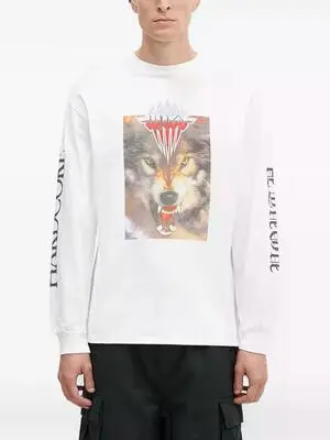 Aries Wolf-print Long-sleeve T-shirt