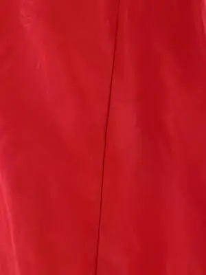 MARIA CALDERARA Pleated Crew-neck Top - Red