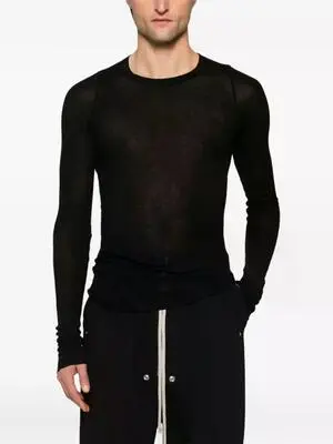 Rick Owens Ribbed Long-sleeve T-shirt - Black