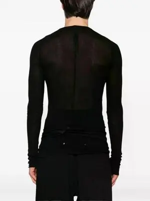Rick Owens Ribbed Long-sleeve T-shirt - Black