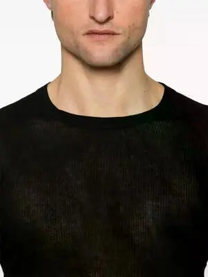 Rick Owens Ribbed Long-sleeve T-shirt - Black