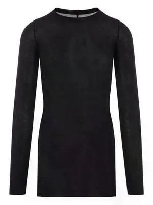 Rick Owens Ribbed Long-sleeve T-shirt - Black